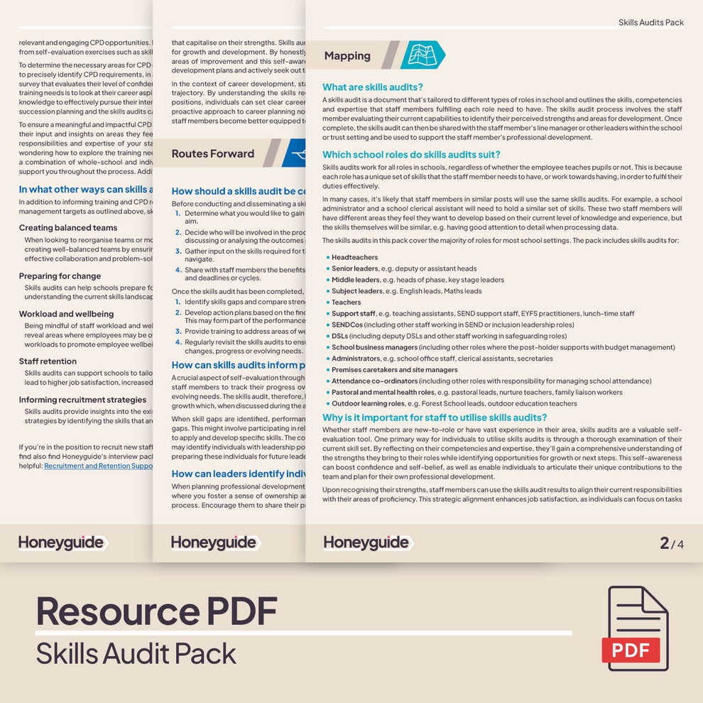 Skills Audits Pack - Complete Set for Multiple School Roles ...
