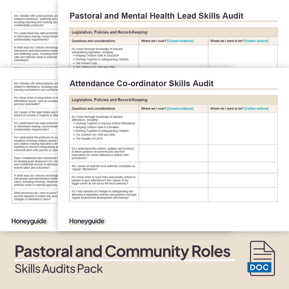 Skills Audits Pack - Complete Set for Multiple School Roles ...